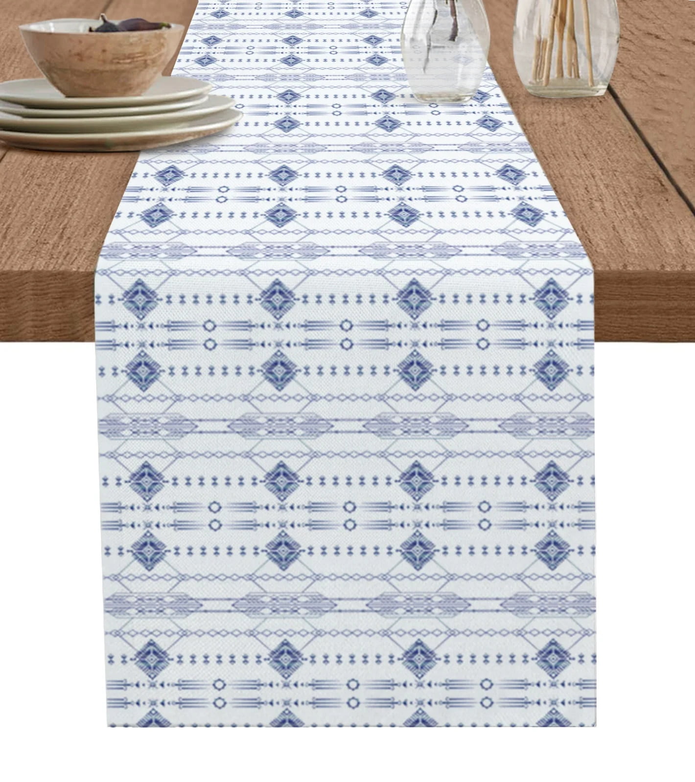 Indian Texture Table Runner Cotton Linen Wedding Dinner r Table Flag ...