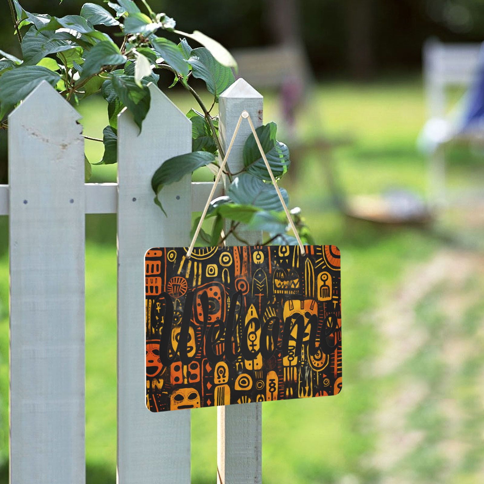 Indian Totem Welcome Sign for Front Door Porch Wreath Door Sign Home ...