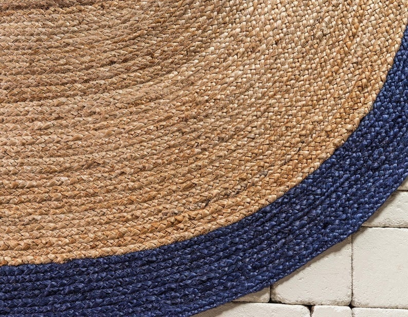 Indian Traditional Jute Rug Natural Jute Oval Indian Braided Rag Rug ...