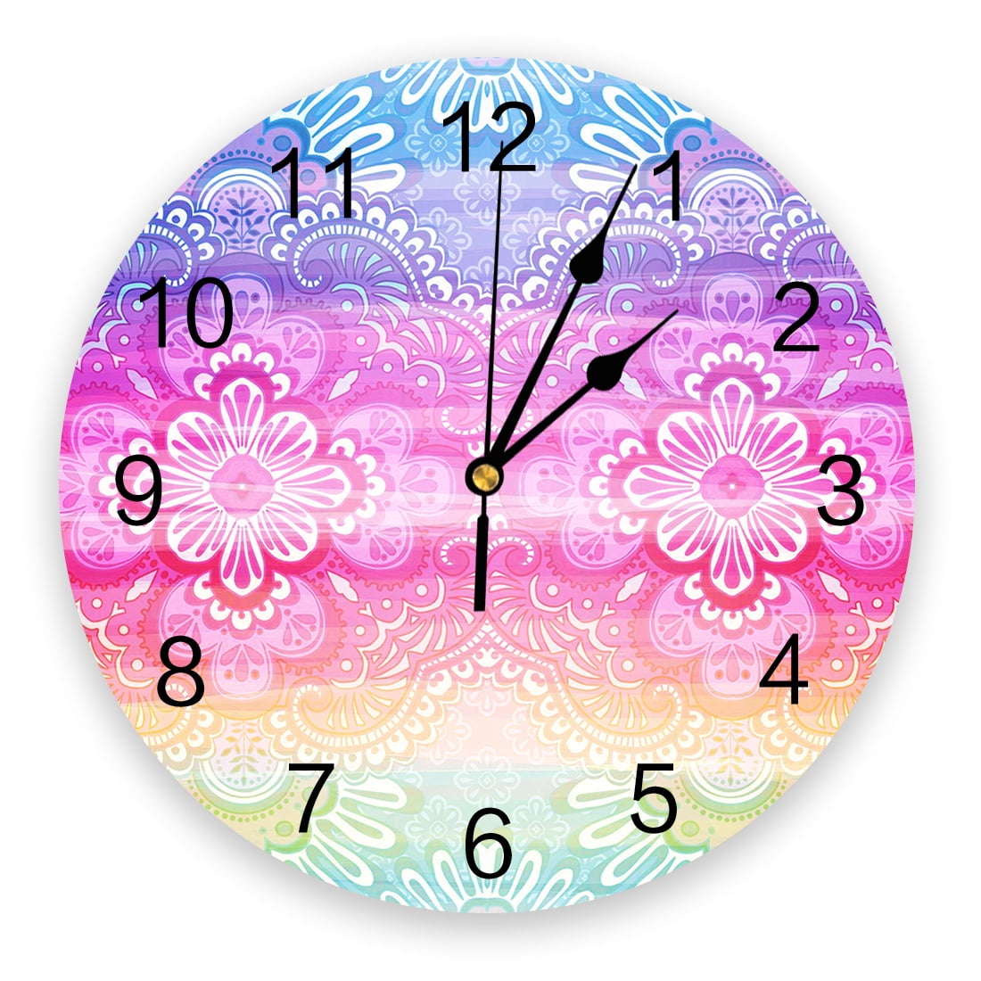 Indian Traditional Pattern 3d Wall Clock Modern Design Farmhouse r ...