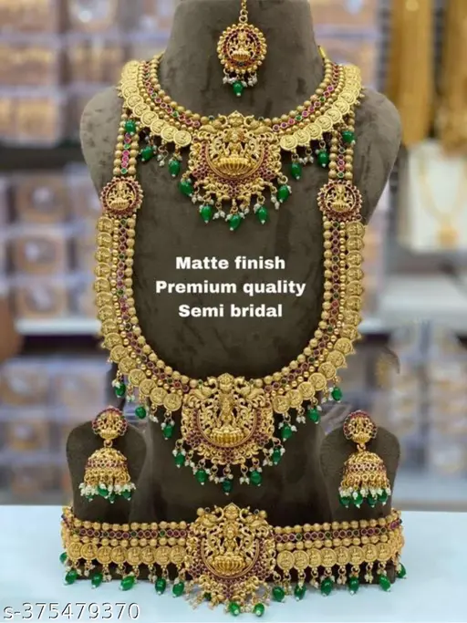 Indian Traditional South Temple Jewellery Laxmi Design Semi Bridal ...