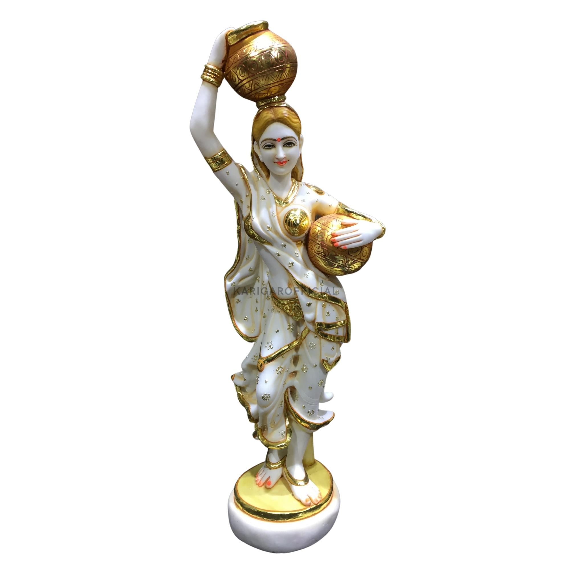 Indian Traditional Women Statue - Rural India Village Women Carrying ...