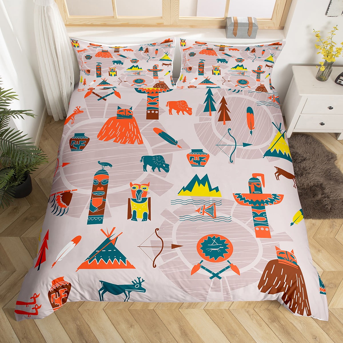 Indian Tribal Duvet Cover Full Southwest Native Bedding Set for Women ...