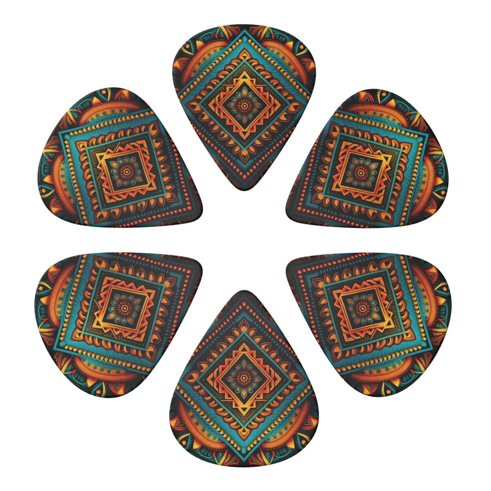 Indian Tribal Ethnic Native Guitar Pick 6 Pack for Bass Acoustic ...