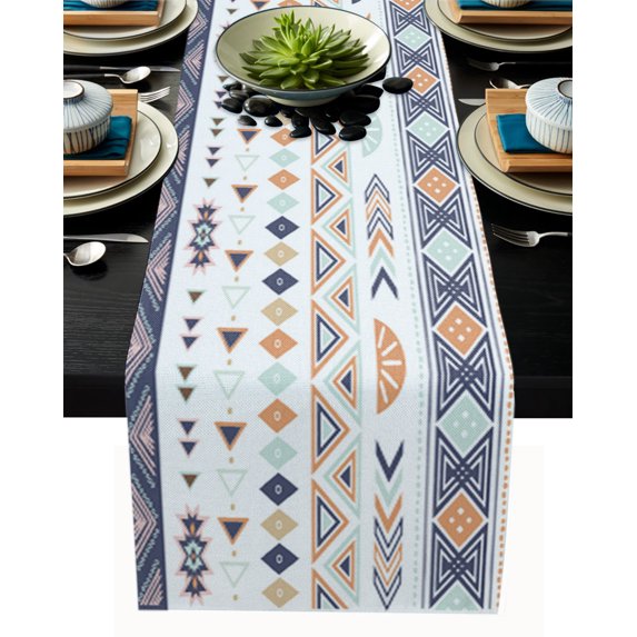 Indian Tribal Style Jacquard Earth Color Table Runner ration Home r ...