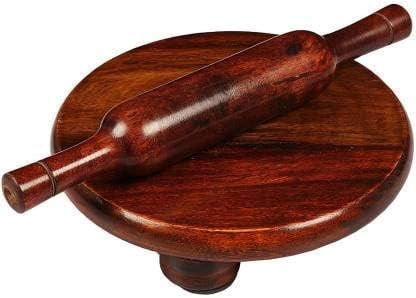 Indian Wooden Chakla Belan for Kitchen Combo Rolling Pin and Chakla ...