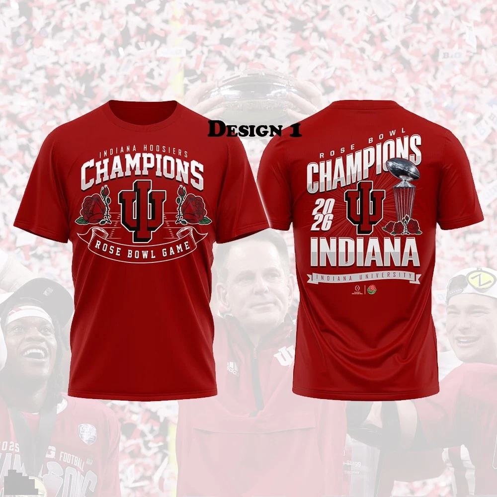 Indiana 2026 Rose Bowl Champions All Design For Fans S-5XL - Walmart.com
