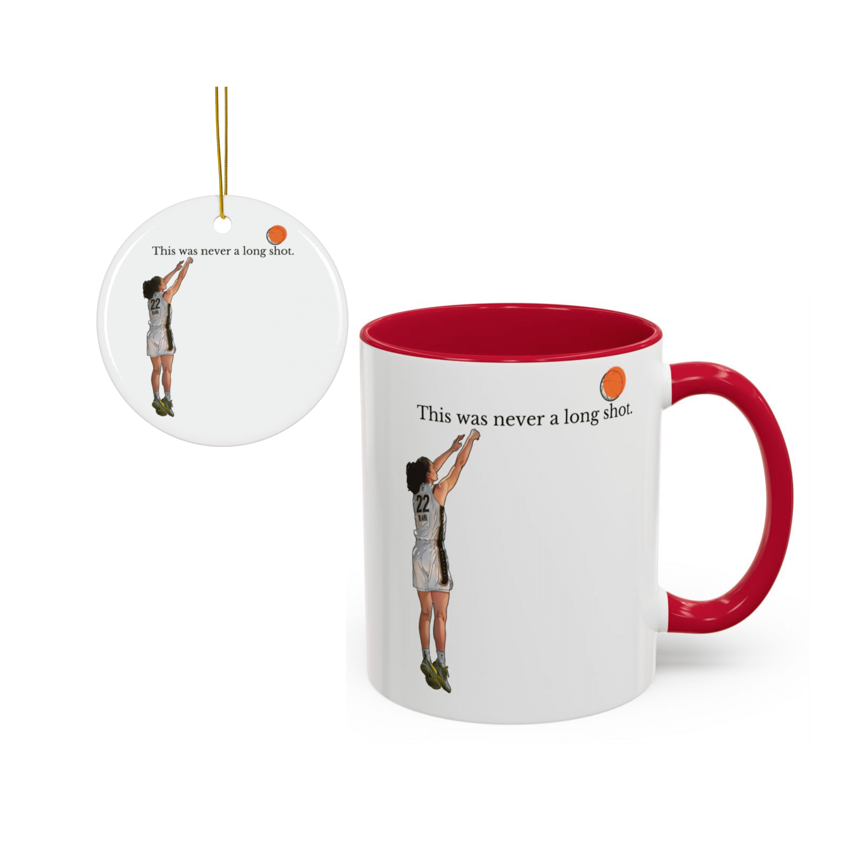 Indiana Caitlin Clark #22 Ornament and Coffee Christmas gift set for ...