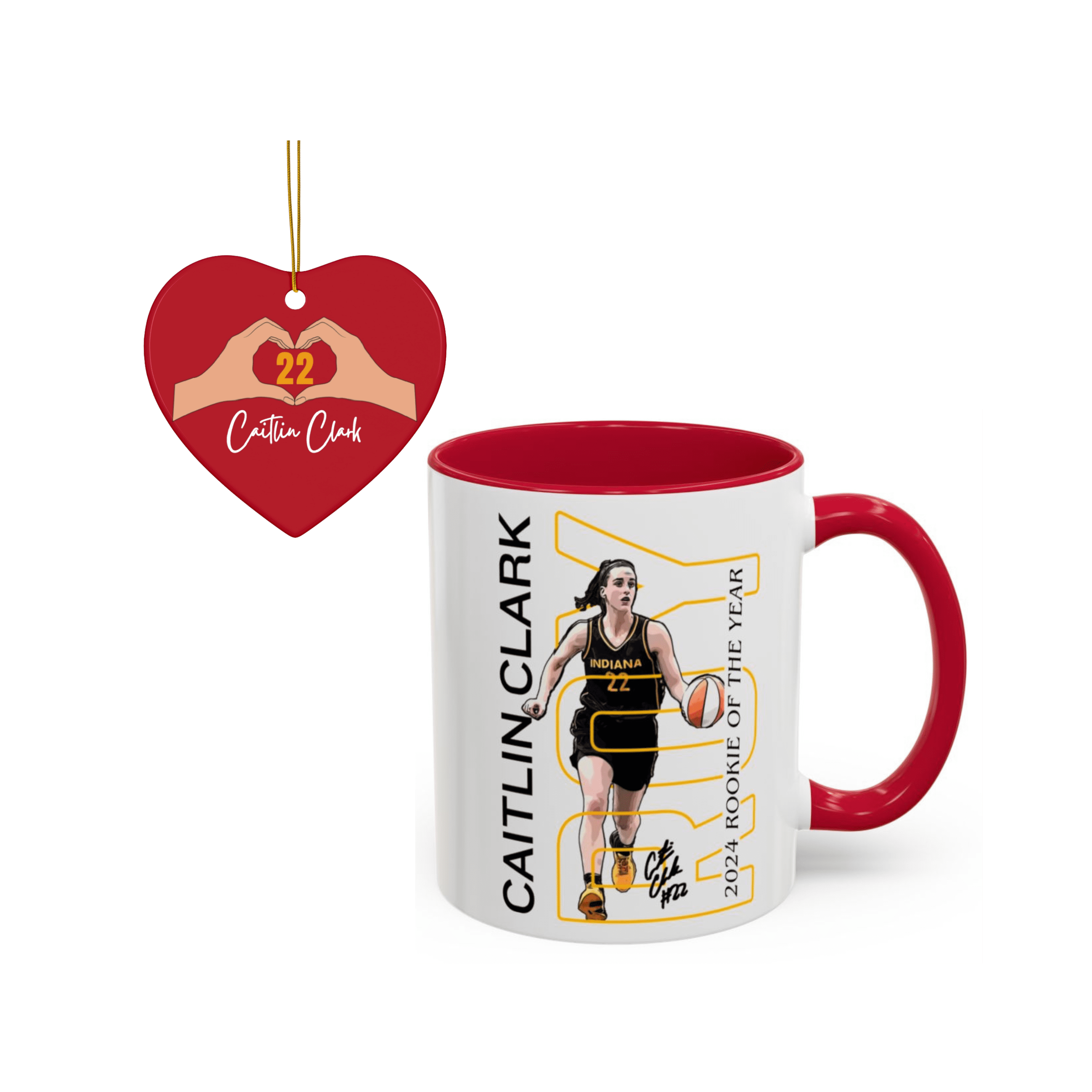Indiana Caitlin Clark #22 Ornament and Coffee Christmas gift set for ...