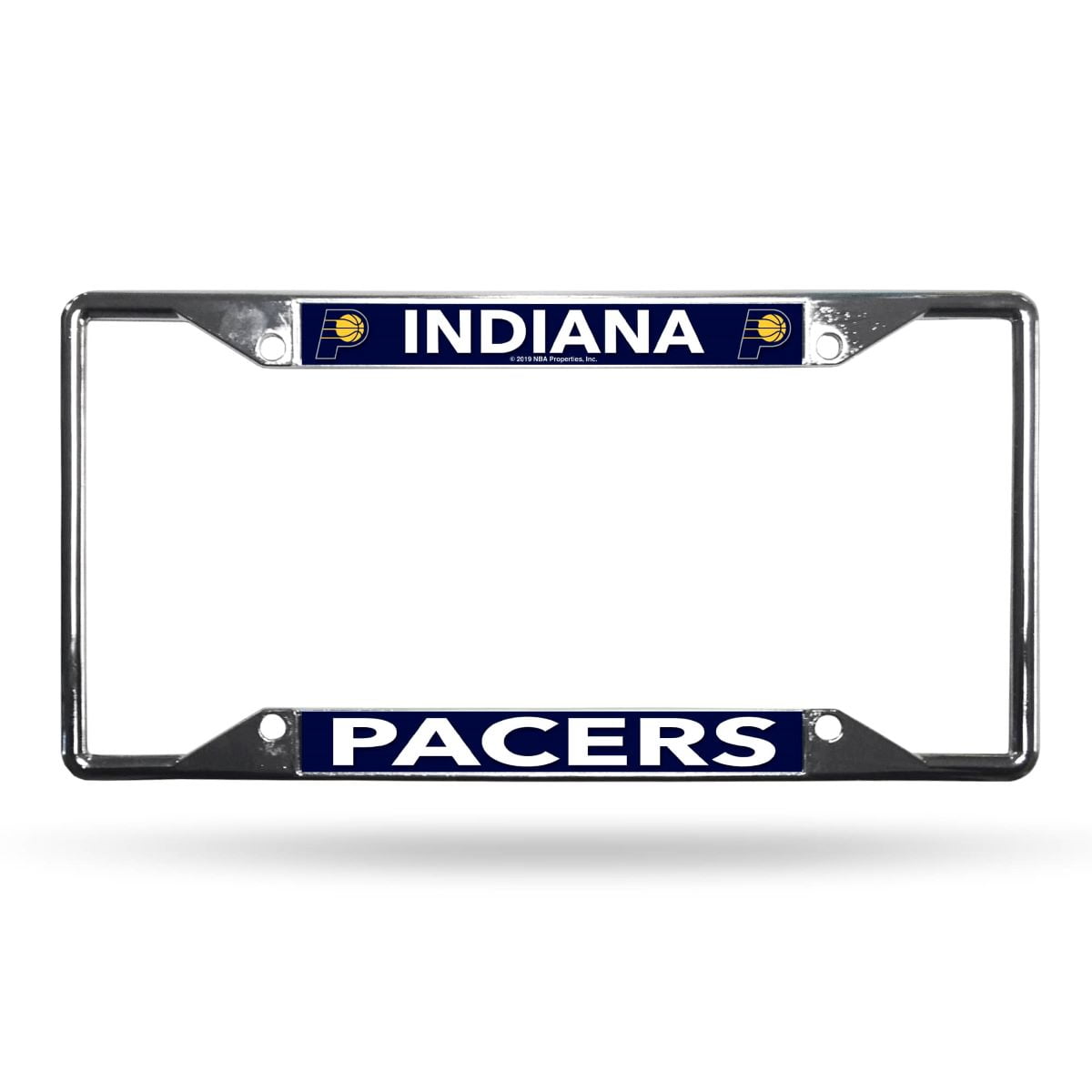Indiana Chrome Metal 4-Corner Design License Plate Frame - Walmart.com