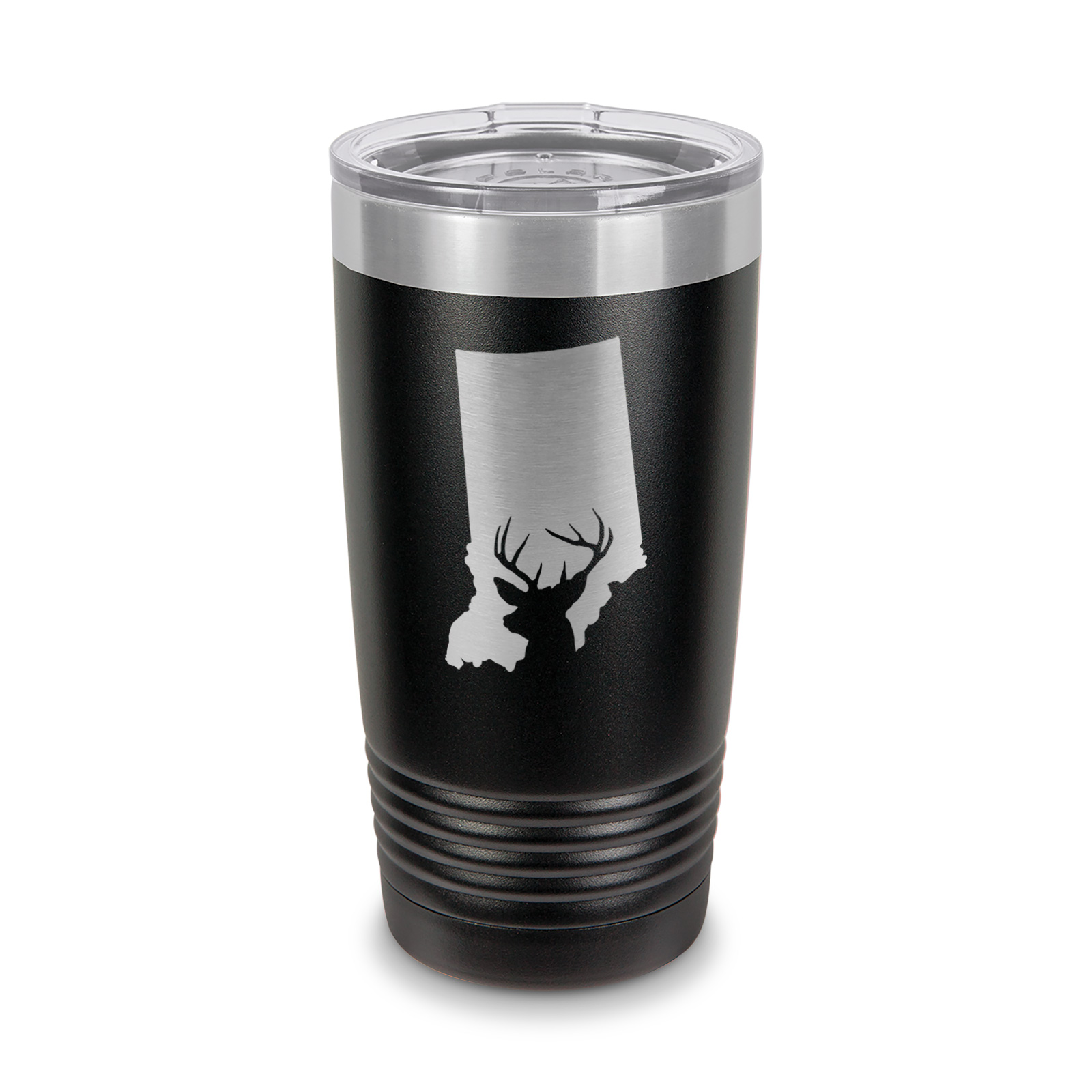 Indiana Deer State Tumbler 20 oz - Laser Engraved w/ Clear Lid ...