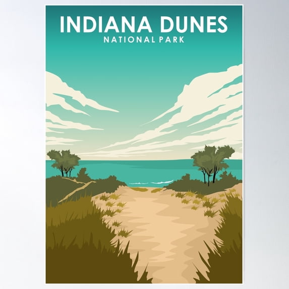 Indiana Dunes National Park Poster, 24x36 UNFRAMED - Walmart.com