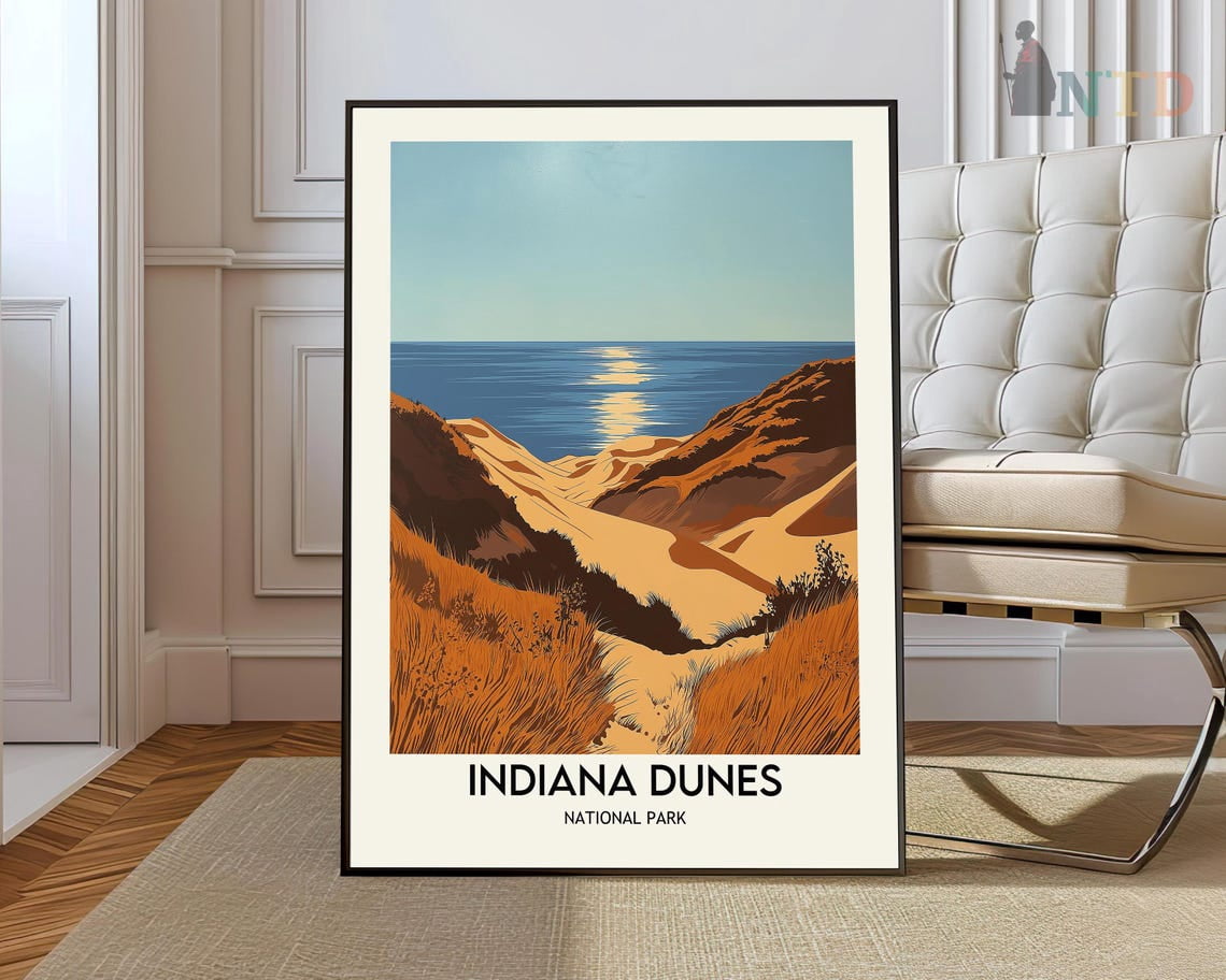 Indiana Dunes National Park Poster, National Park Gift, Nature Print ...