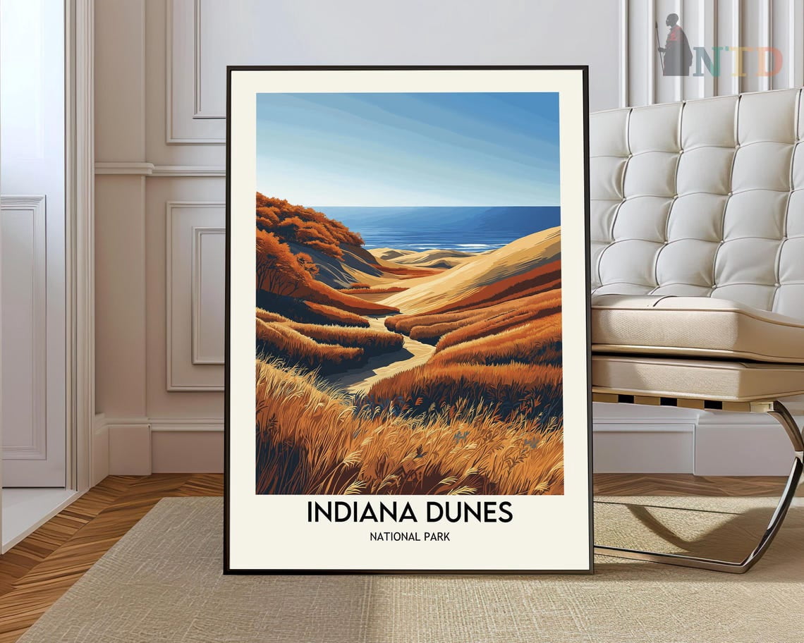Indiana Dunes National Park Poster, National Park Gift, Nature Print ...