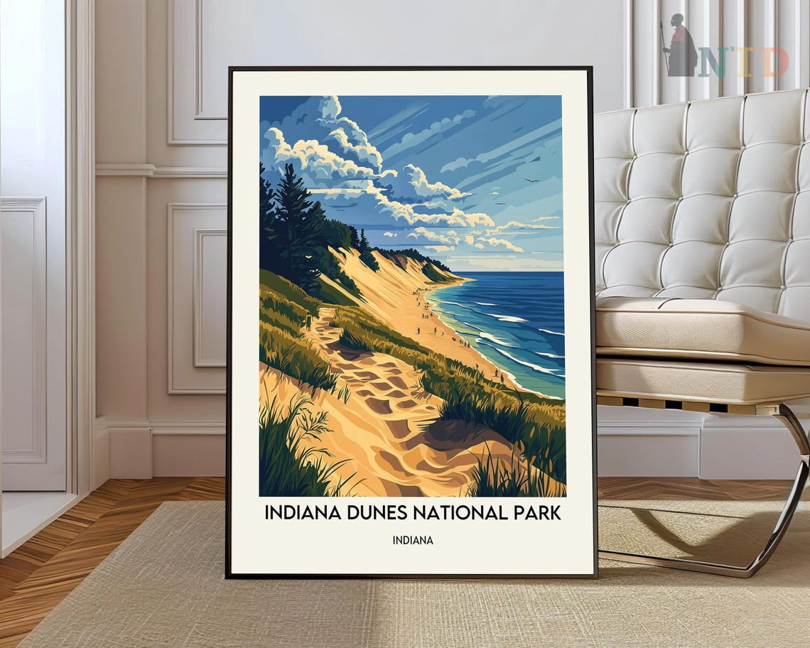 Indiana Dunes National Park Poster, National Park Gift, Nature Print ...