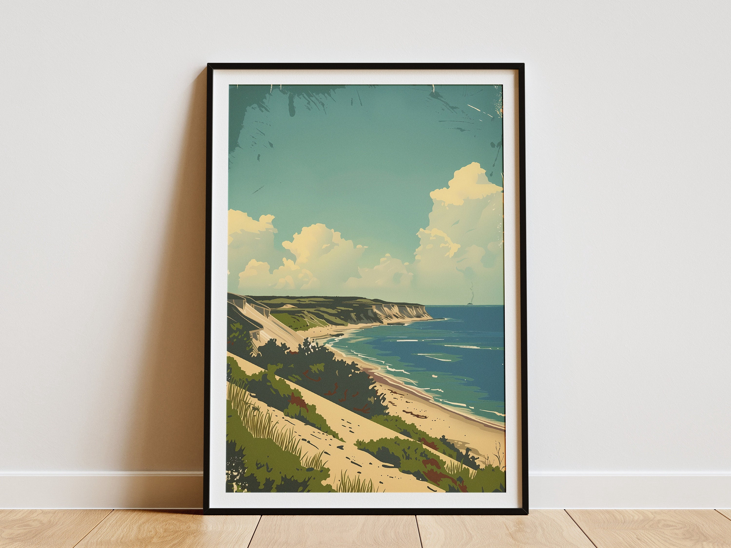 Indiana Dunes National Park Poster Vintage Travel Poster Landscape Art ...