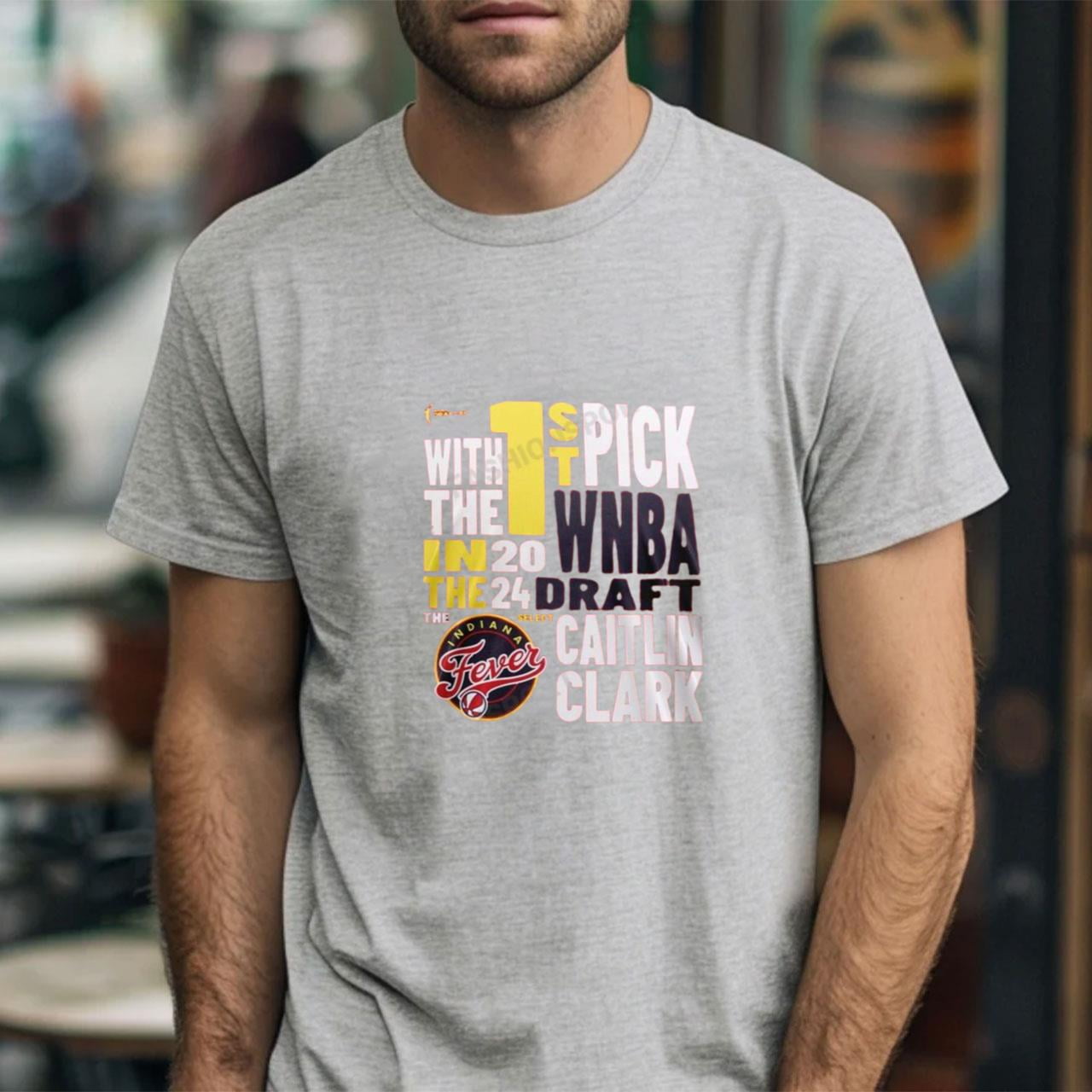 Indiana Fever Caitlin Clark 2024 1st Pick WNBA Draft Fan T-Shirt-removebg-preview (1) - Walmart.com