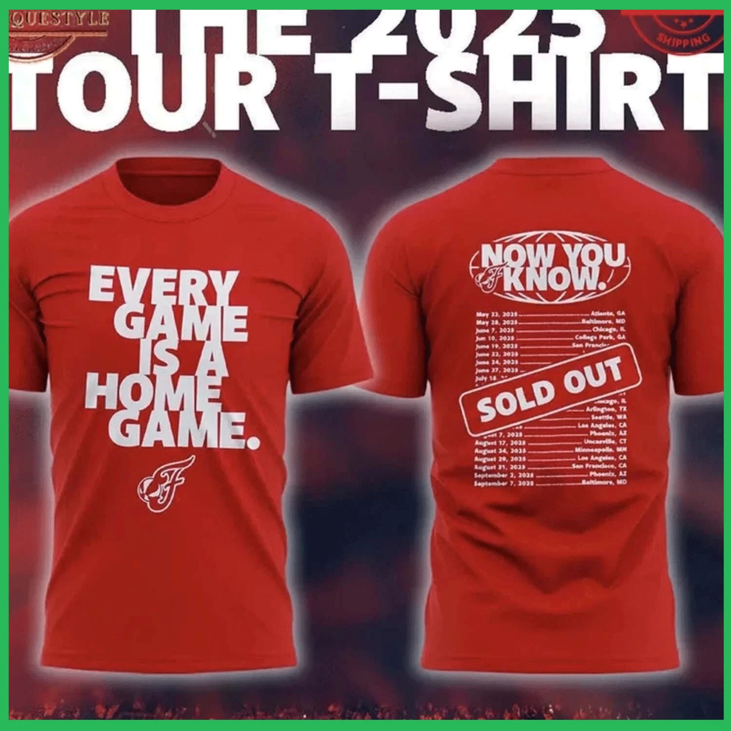 Indiana Fever The 2025 Tour Every Game Is A Home Game T-Shirt - Walmart.com