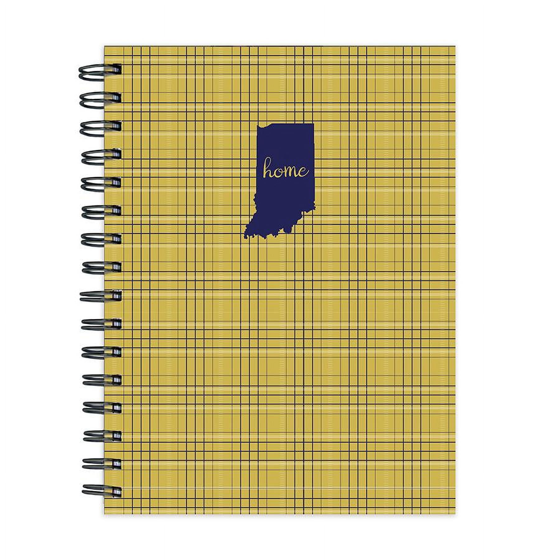 Indiana Golden Plaid Journal - Spiral 7x9 Notebook - for Adults ...