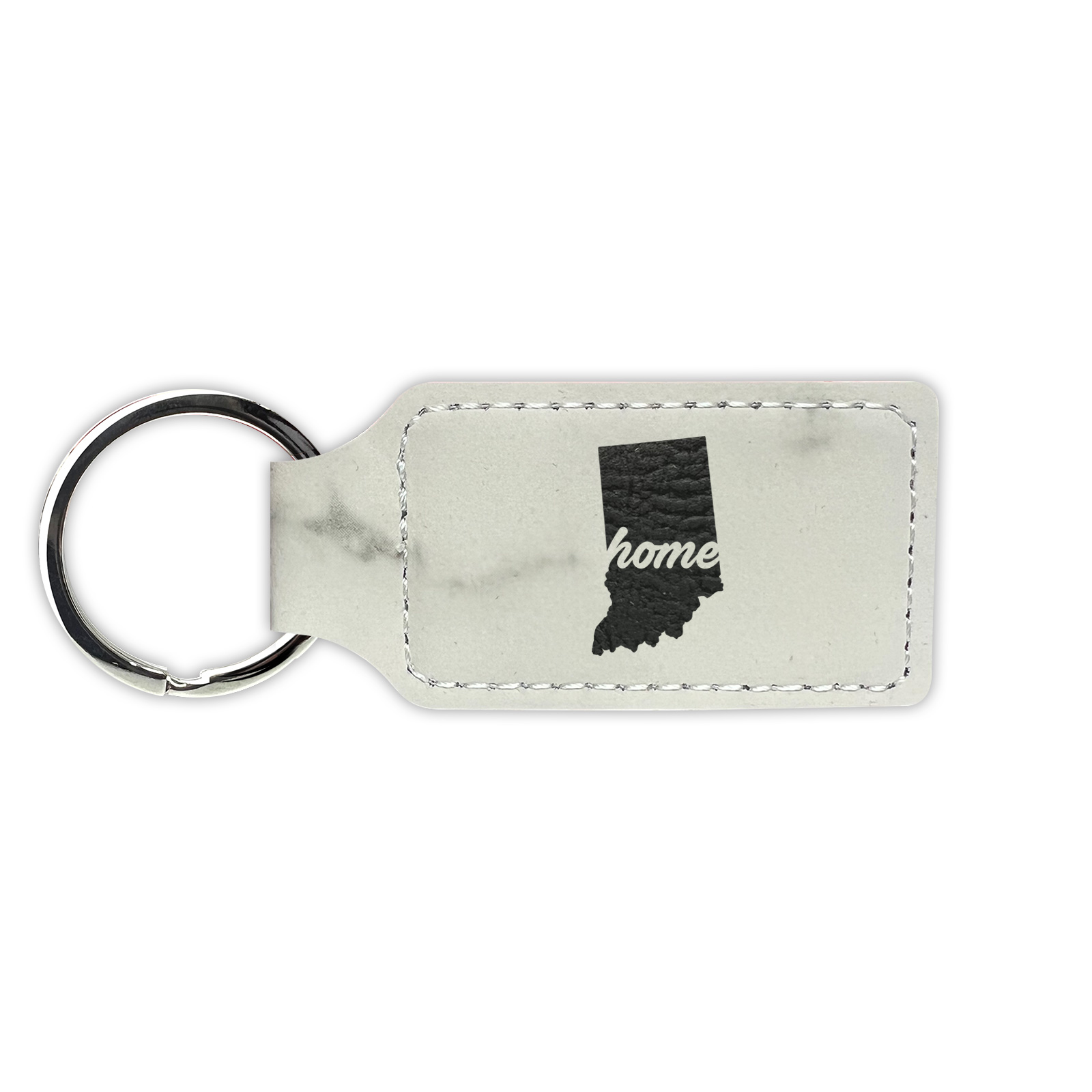 Indiana Home Keychain Leatherette Rectangle - Laser Engraved - Many ...