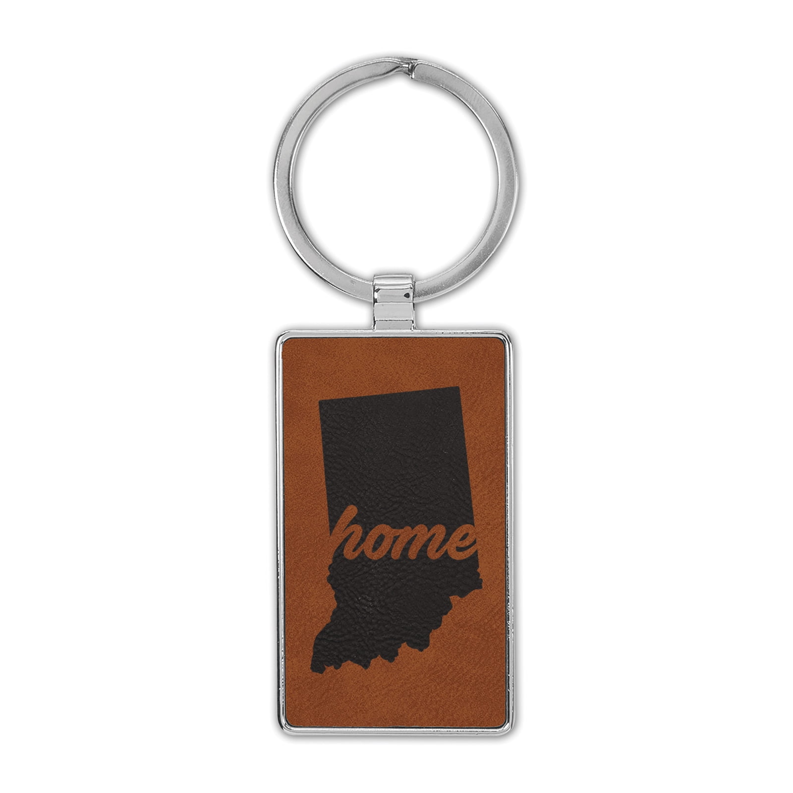 Indiana Home Premium Leatherette Keychain state shaped in love ...