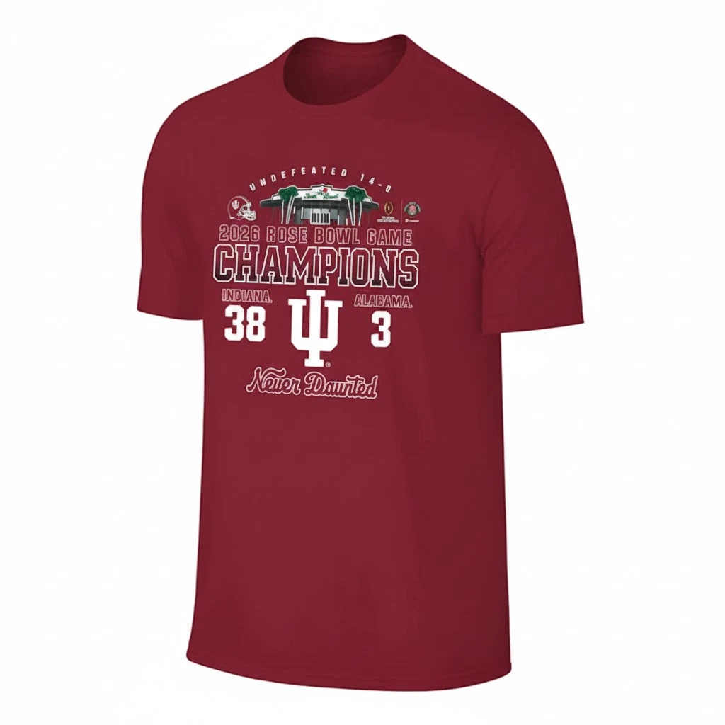 Indiana Hoosier 2026 Rose Bowl Champions Score T-shirt - Walmart.com
