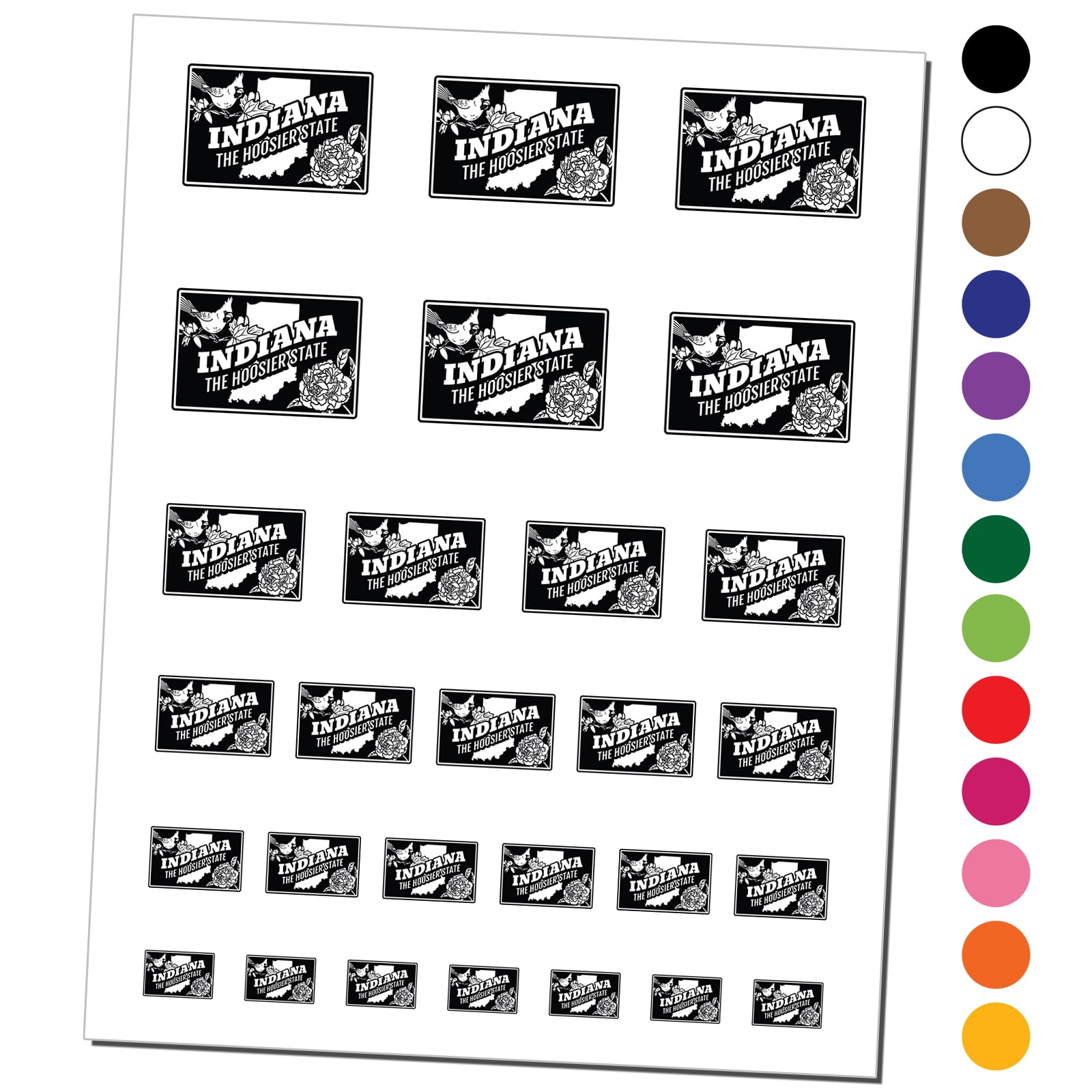 Indiana Hoosier Peony Cardinal Tulip Tree United States Water Resistant ...