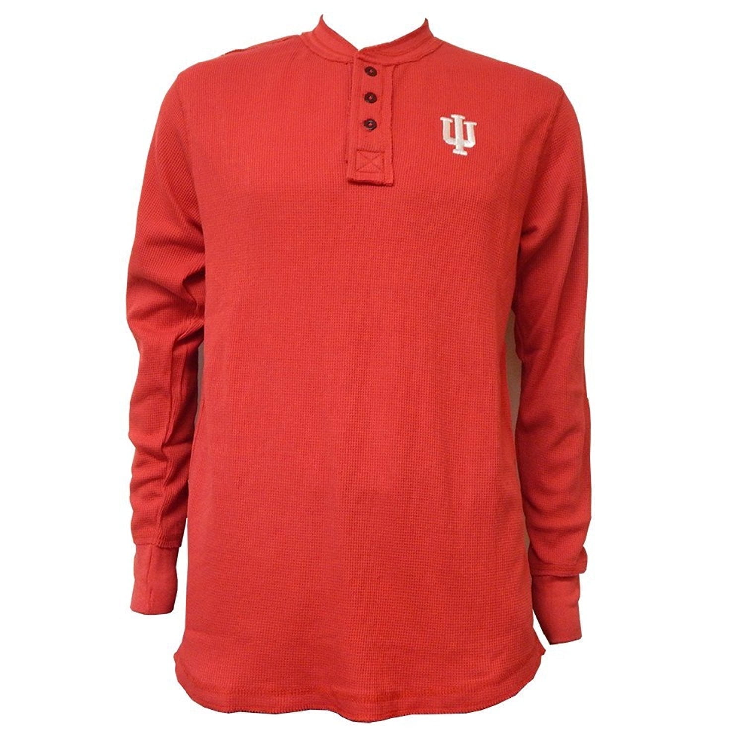 Indiana Hoosier Red Thermal Adult Men Waffle-Knit Long Sleeve T-Shirt ...