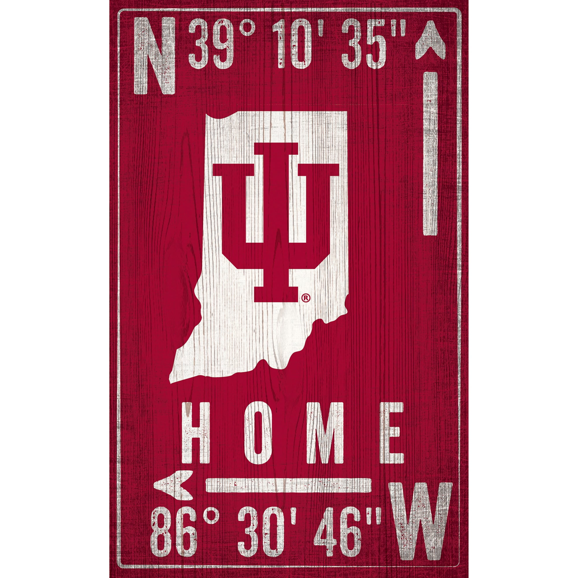 Indiana Hoosiers 11" x 19" Coordinate Sign - Walmart.com