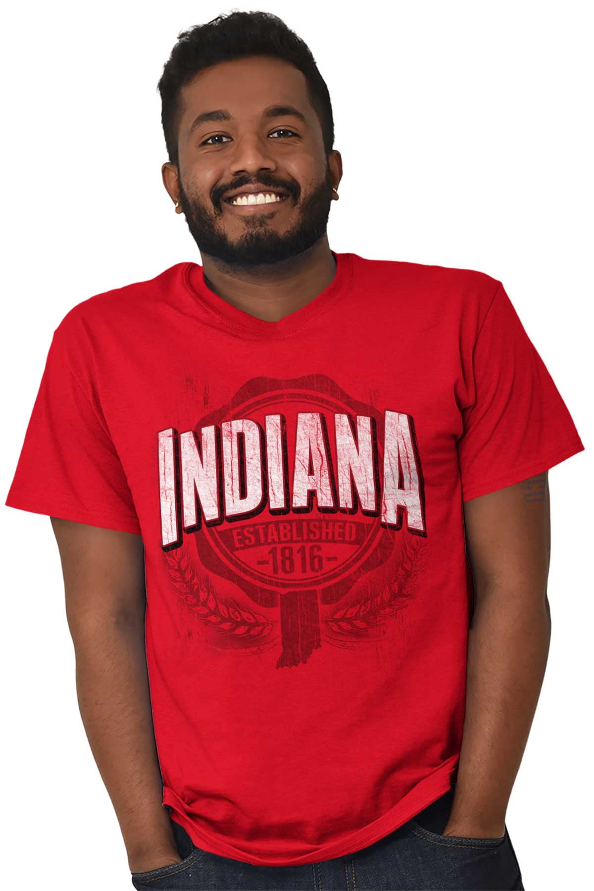 Indiana IN Student Campus Pride Men's Graphic T Shirt Tees Brisco ...
