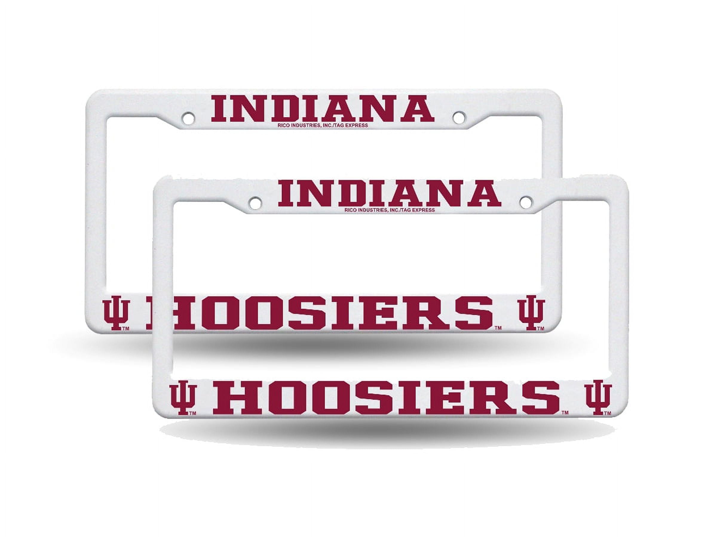 Indiana IU Hoosiers Raised Letter Plastic License Plate Frame - Set of ...