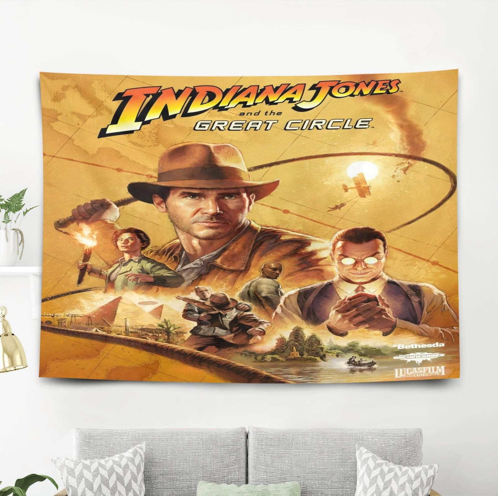 Indiana Jones Flushing Tapestry - Horizontal（60"x40"） - Walmart.com