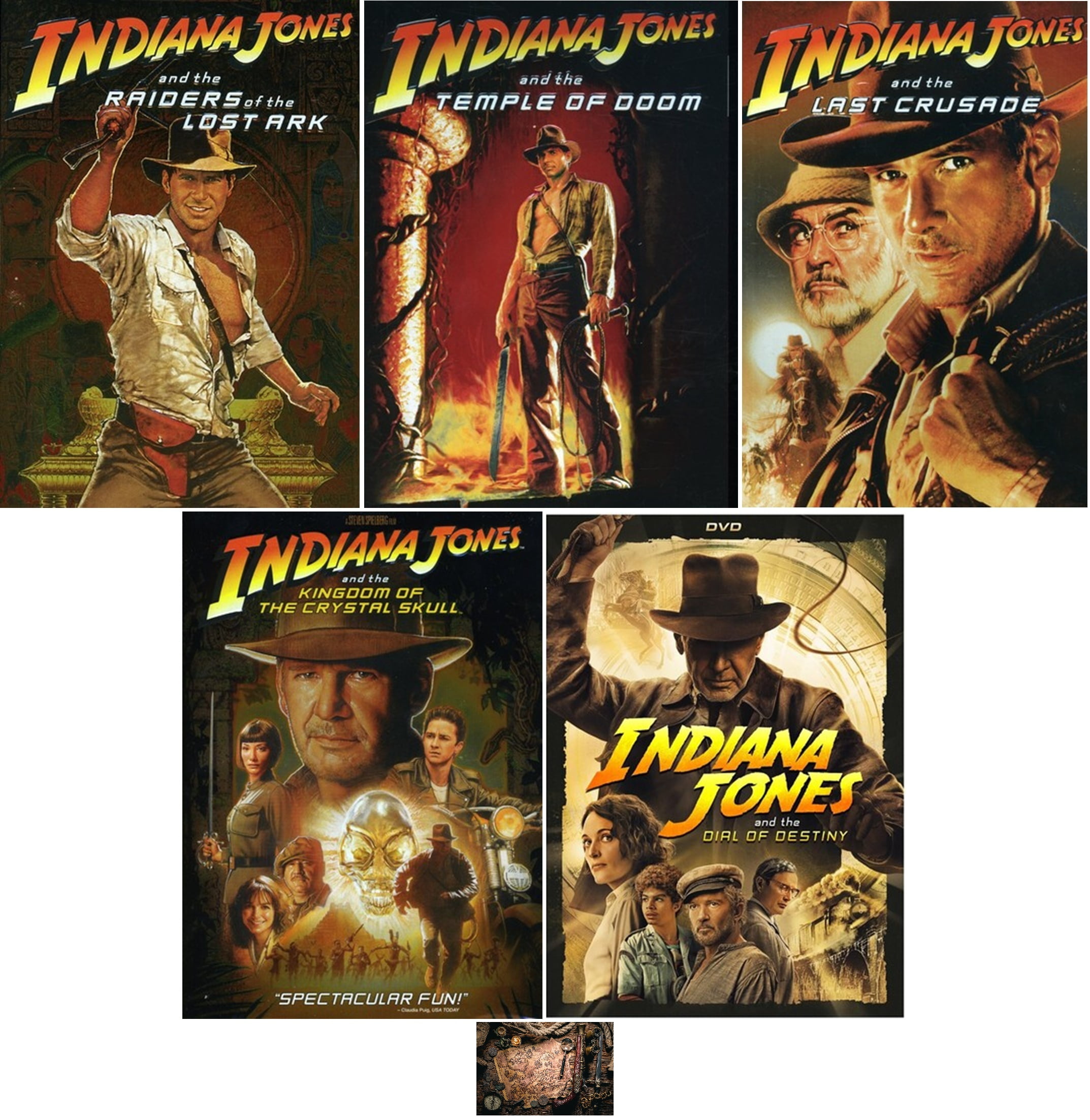 Indiana Jones Harrison Ford The Complete Collection Raiders Lost Ark ...
