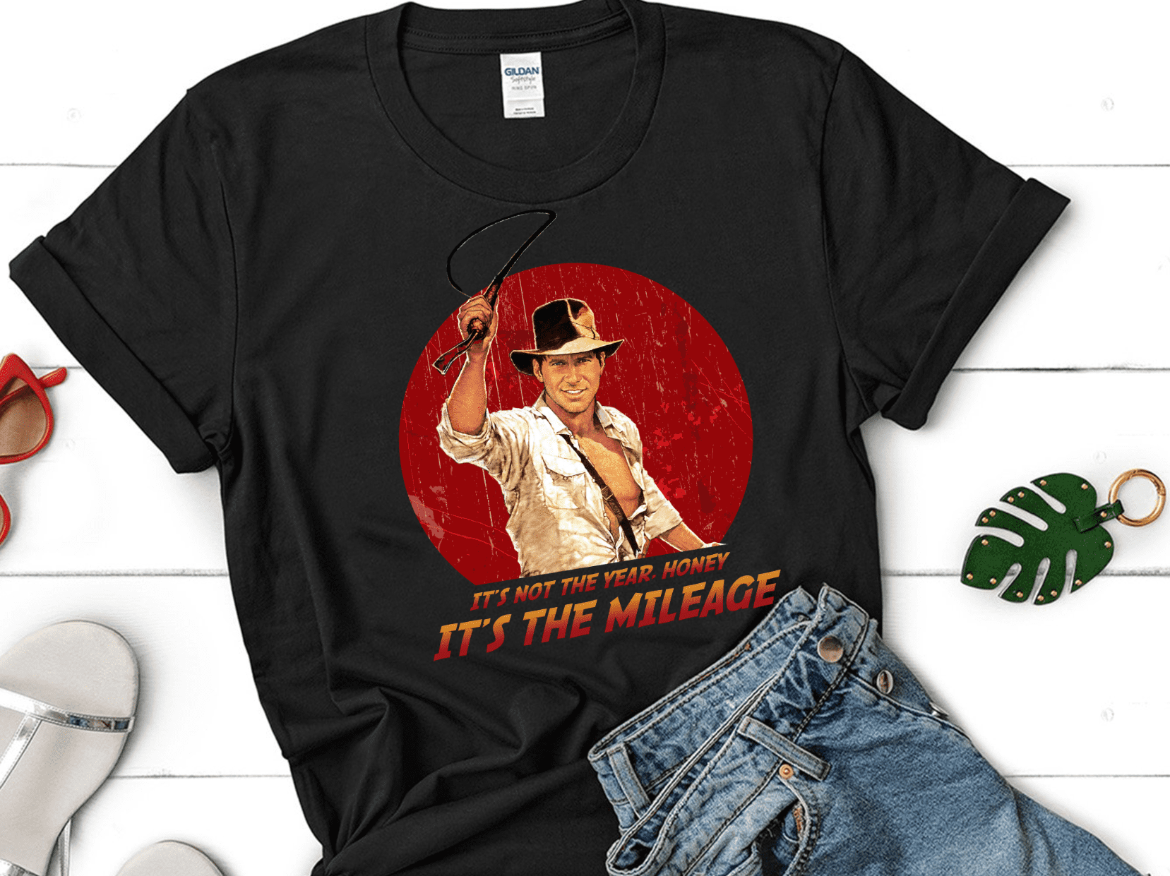 Indiana Jones 'It’s Not The Years, Honey, It’s The Mileage' T-Shirt ...