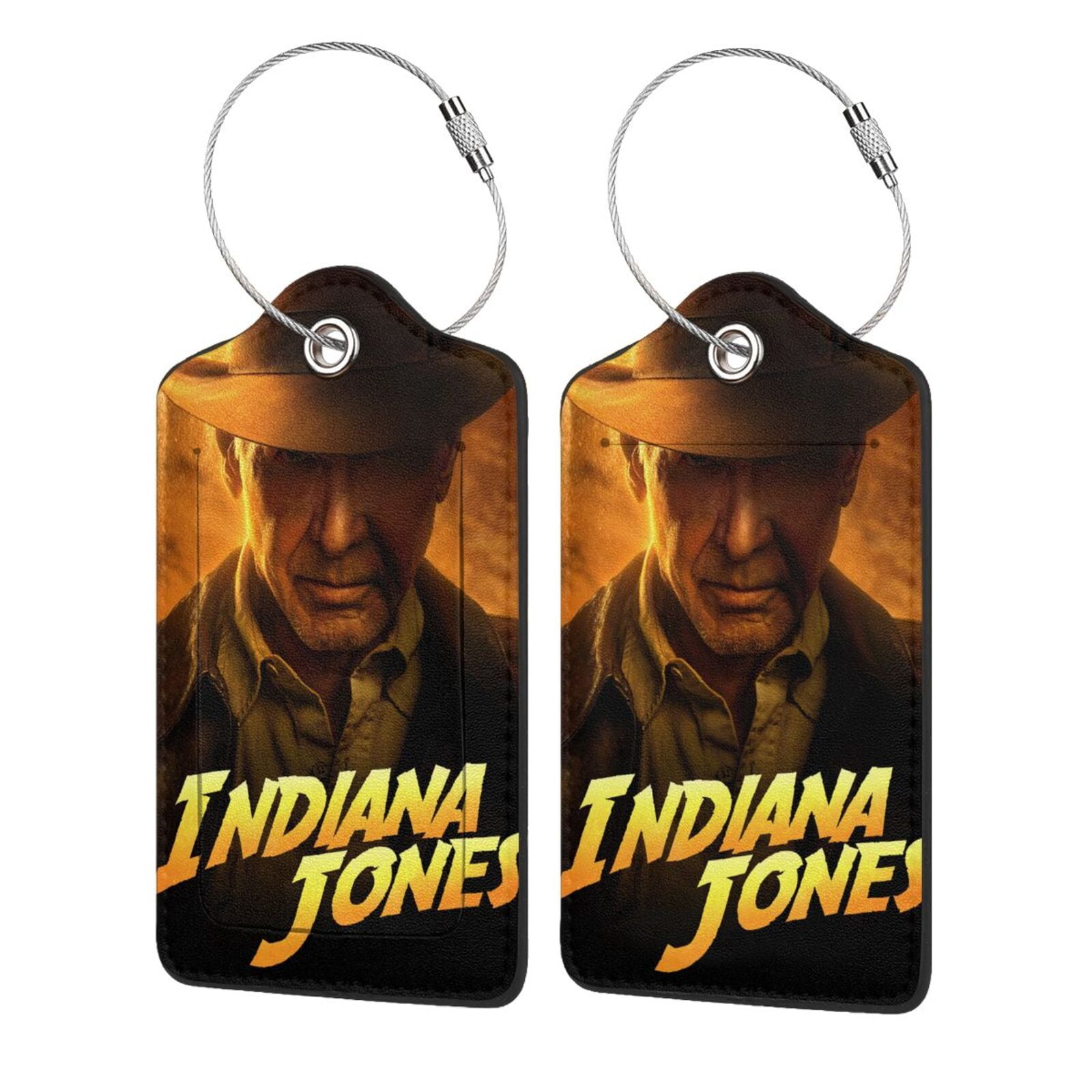 Indiana Jones Luggage Tags With Stainless Steel Ring For Suitcases, Pu ...