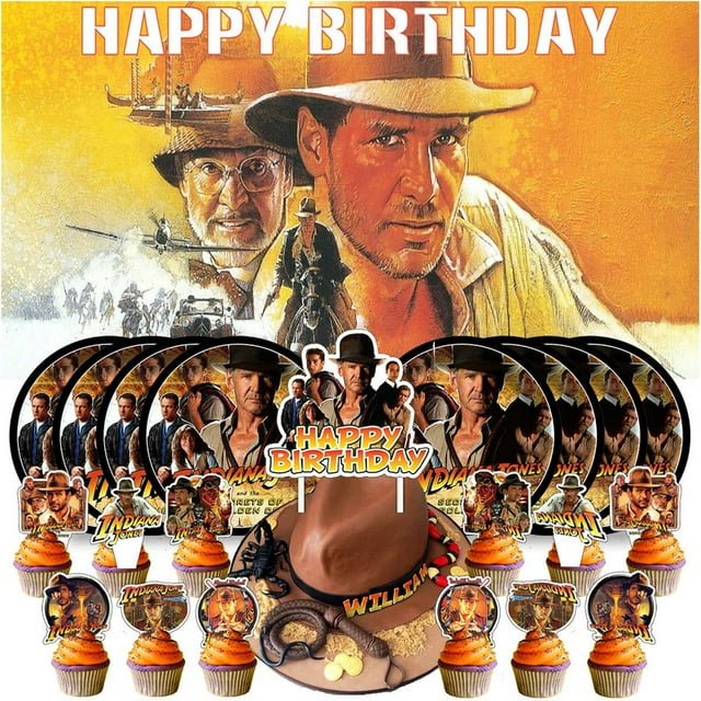Indiana Jones Party Supplies Birthday Decorations Plates Banner Kids ...