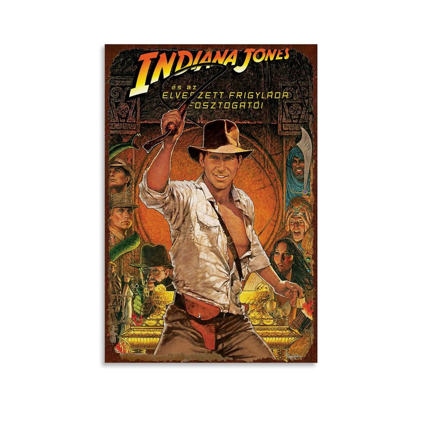 Indiana Jones And The Raiders of The Lost Ark Movie Film Retro Painting ...