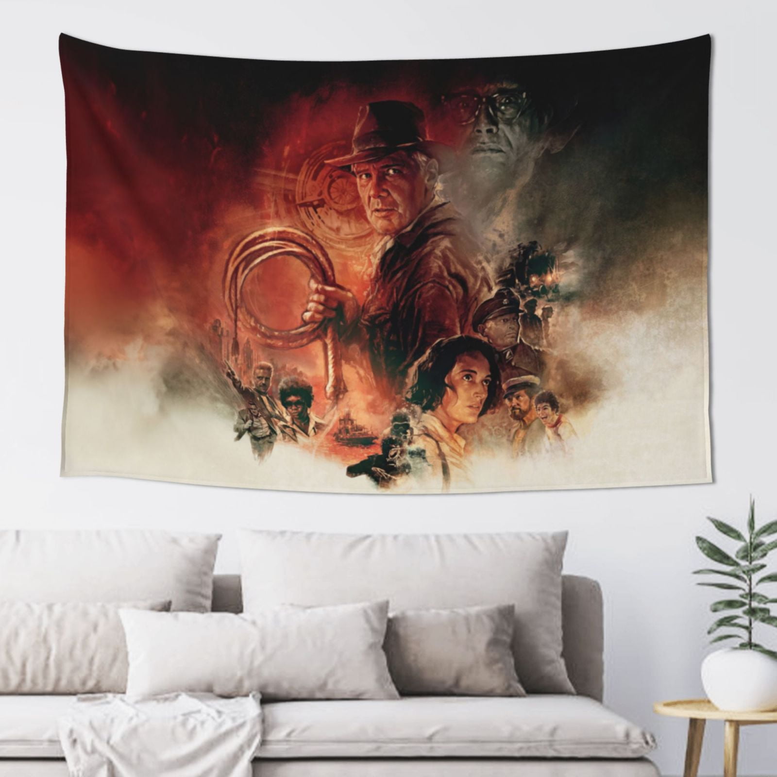 Indiana Jones Tapestry Banner Decorations Anime Movie Wall Hanging ...