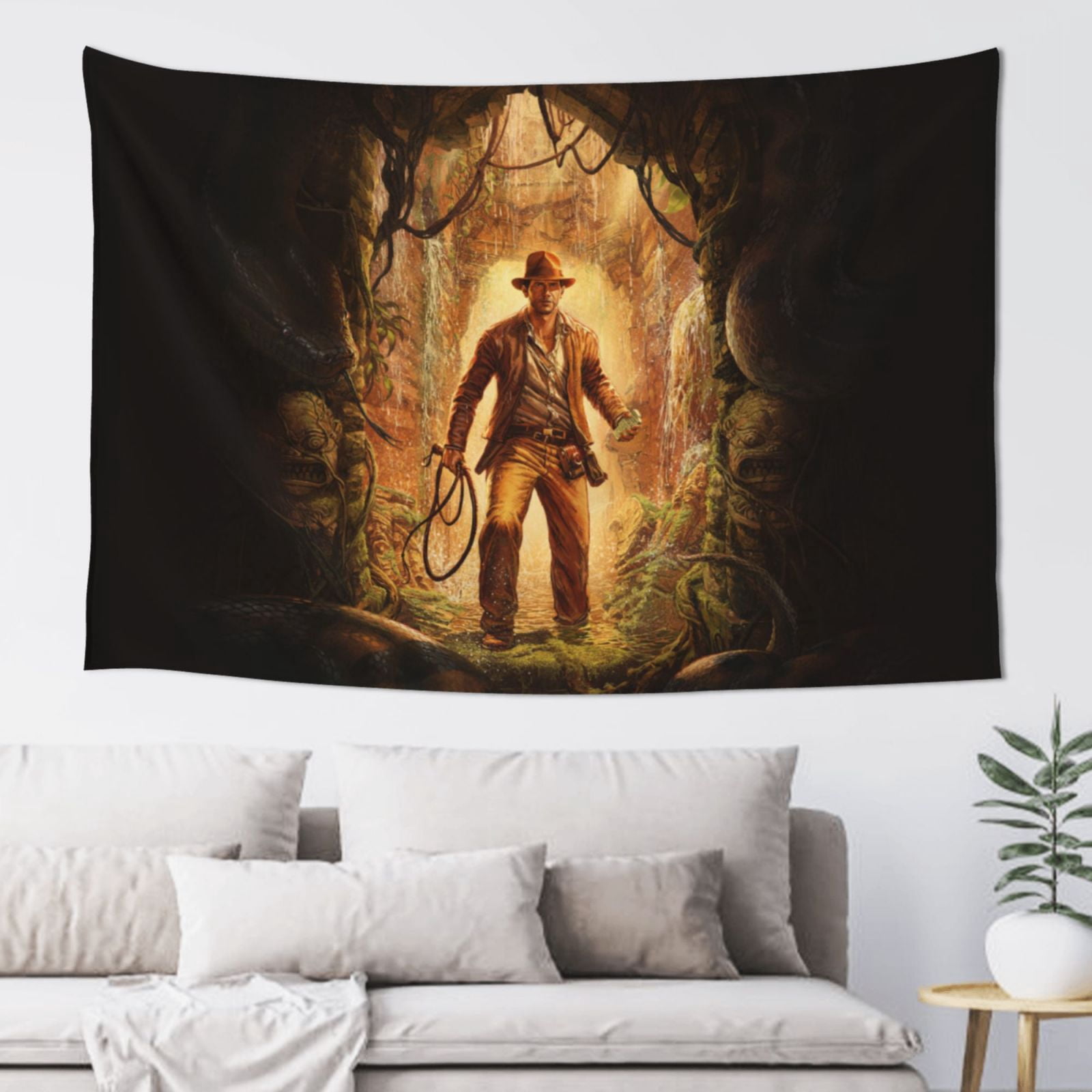 Indiana Jones Tapestry Banner Decorations Anime Movie Wall Hanging ...