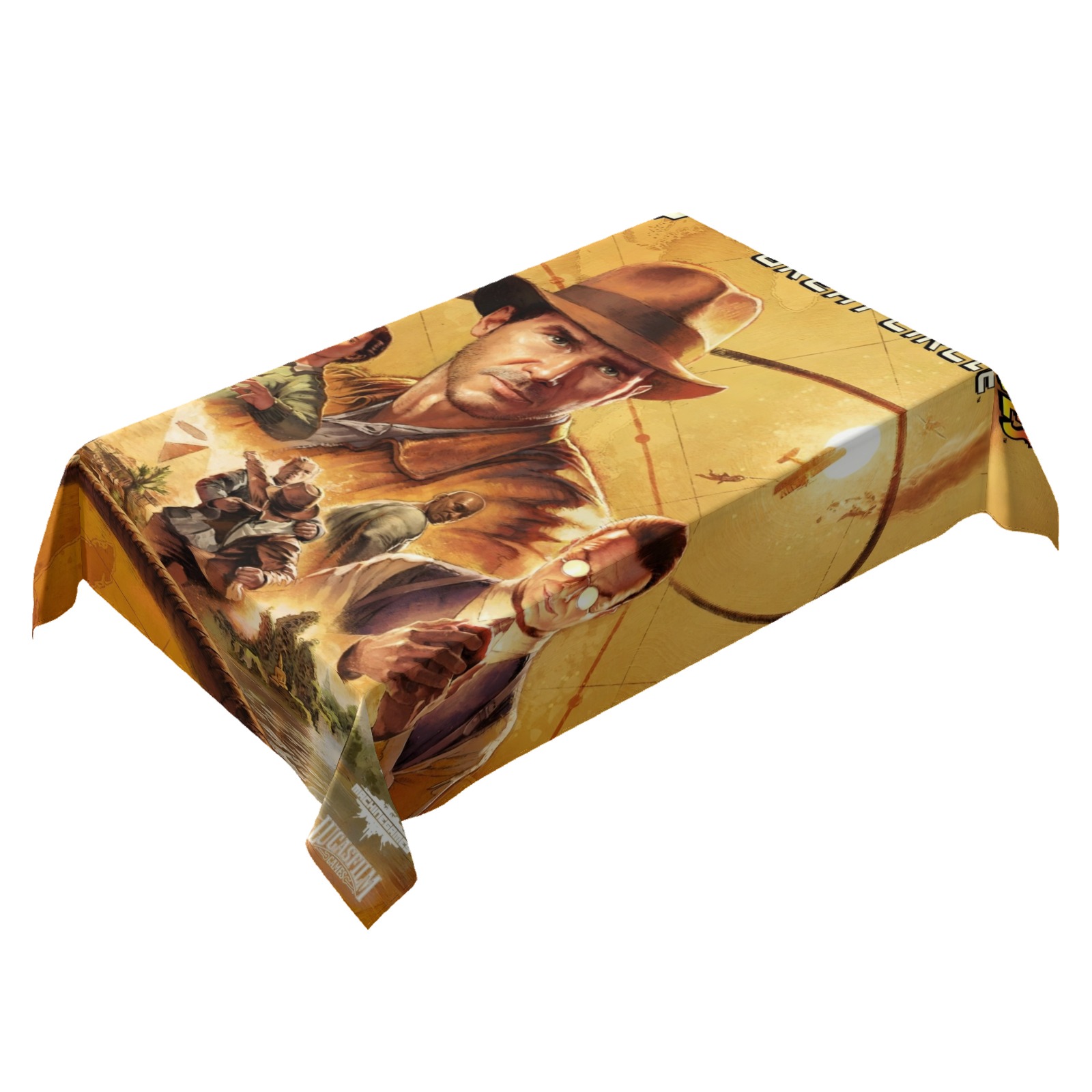 Indiana Jones square tablecloth has an iconic print, fits most tables ...