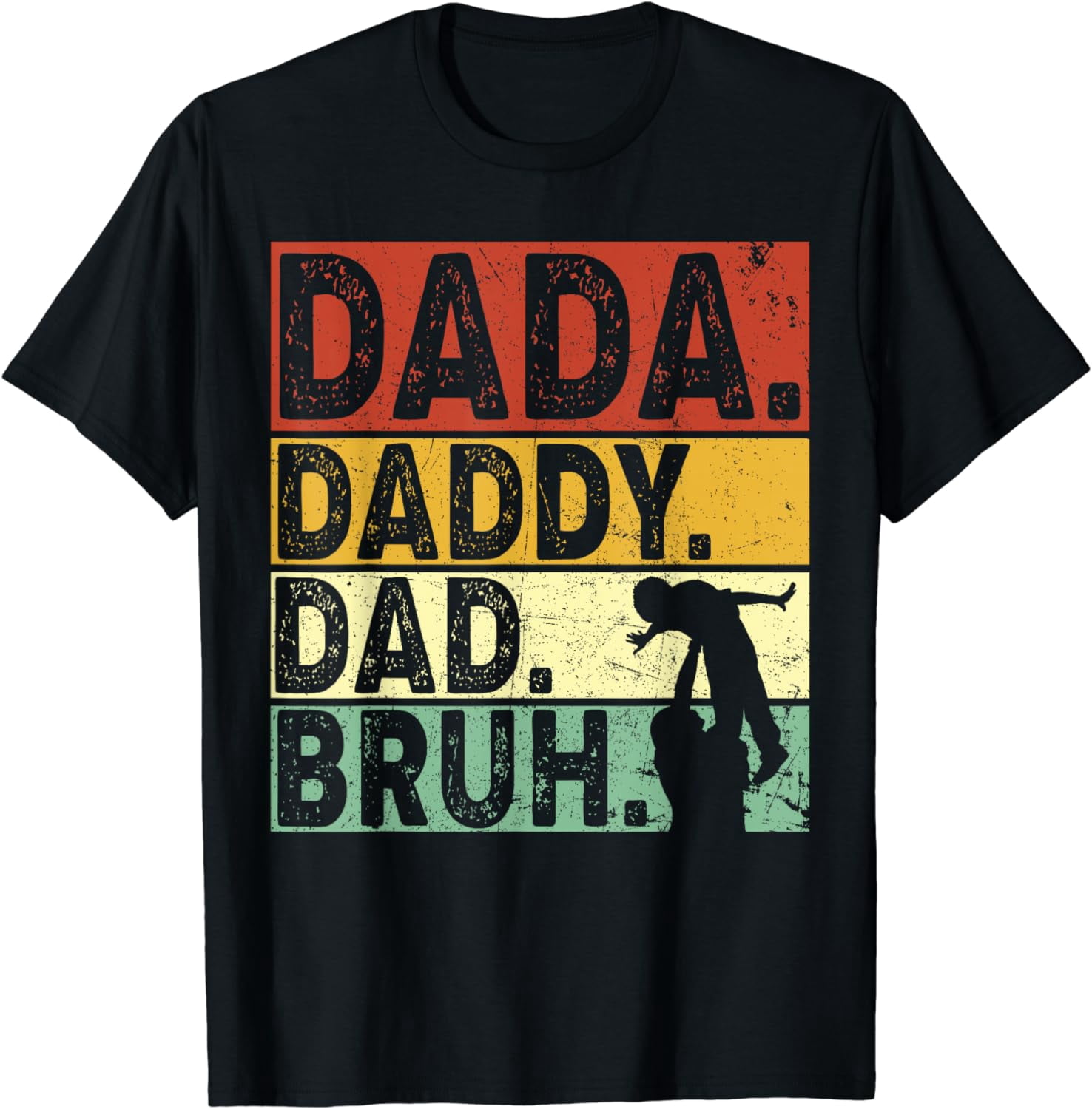 Cotton Tee Dada Daddy Dad Bruh Vintage Funny Fathers Day Dad Men T ...