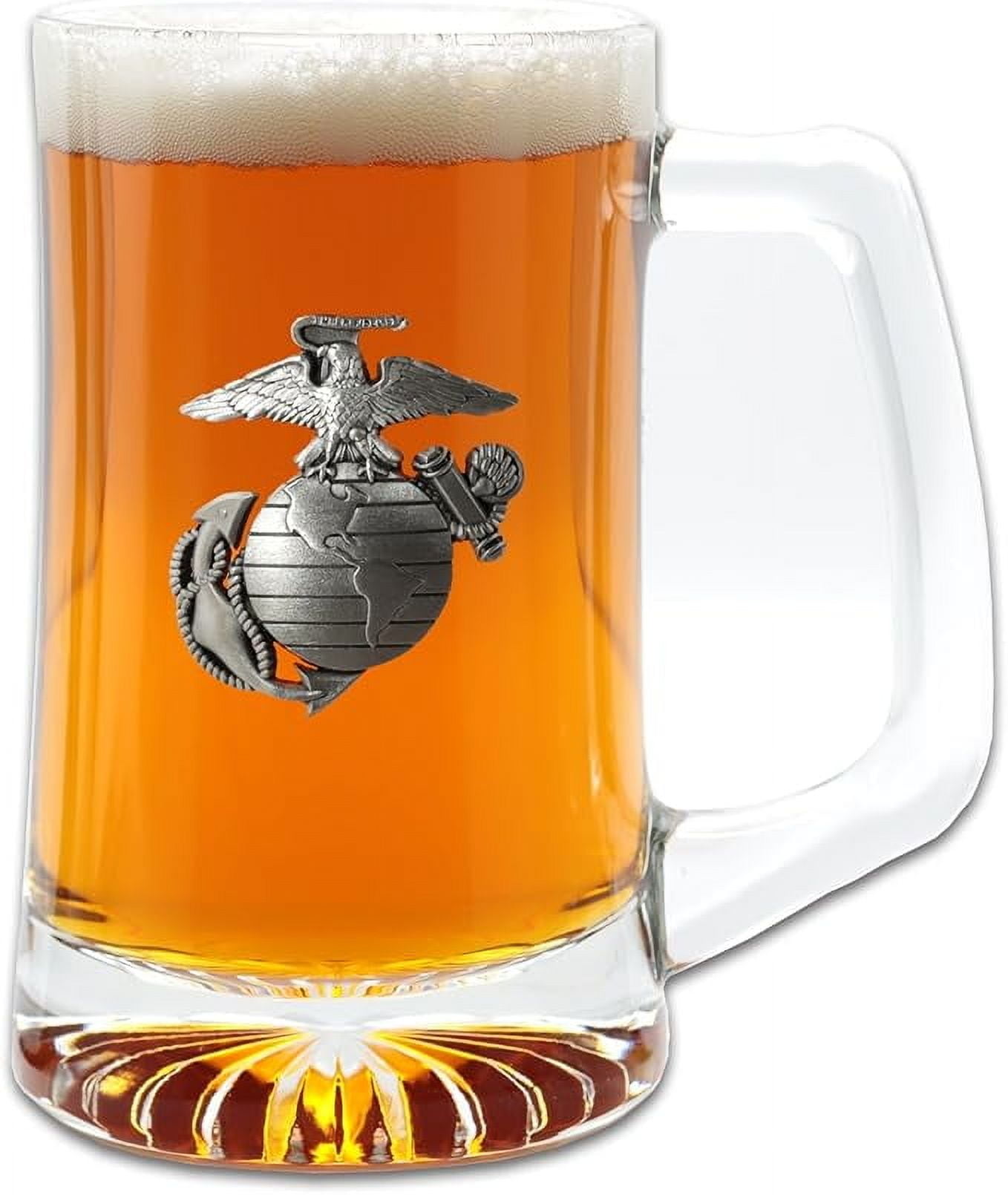 Indiana Metal Craft 14 Oz Beer Mug with US Marine Corps EGA Pewter ...