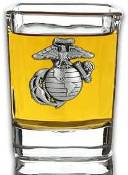 Indiana Metal Craft US Marine Corps Solid Pewter EGA Emblem Shot Glass ...