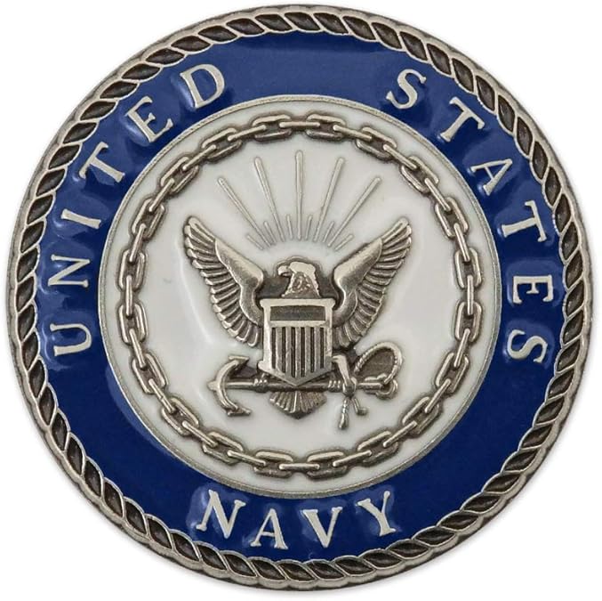 Indiana Metal Craft US NAVY CREST 0.75 Inches Die Struck Nickel Silver ...