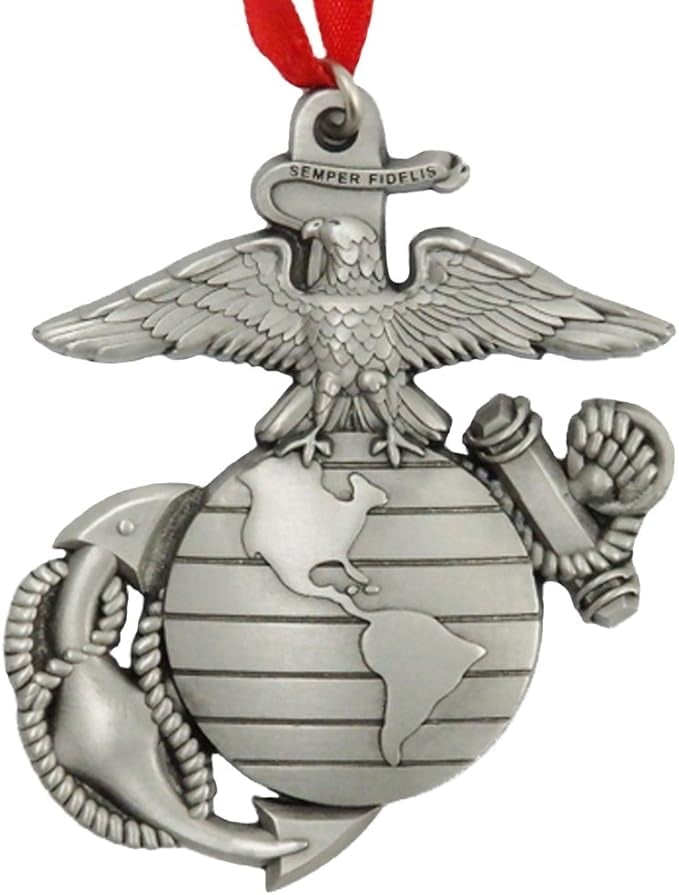 Indiana Metal Craft USMC EGA Pewter Christmas Ornament - Handcrafted ...