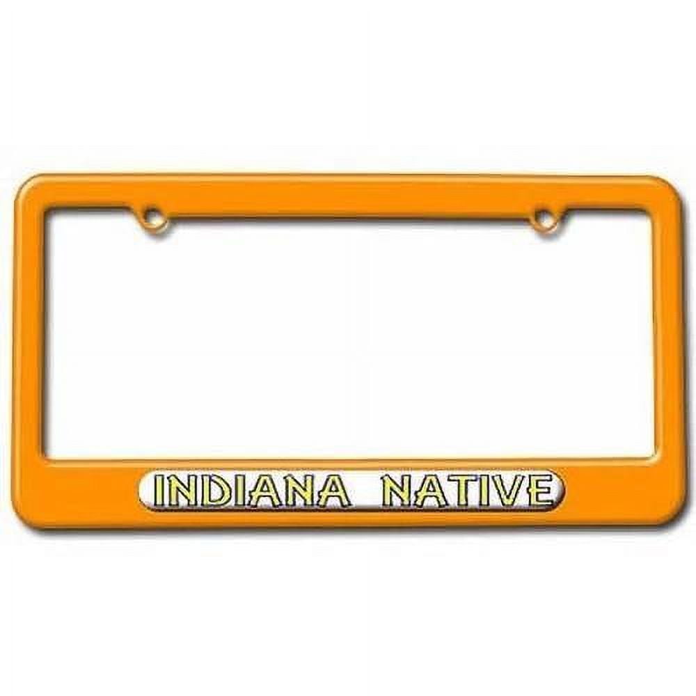 Indiana Native, State Pride License Plate Tag Frame, Orange Color ...