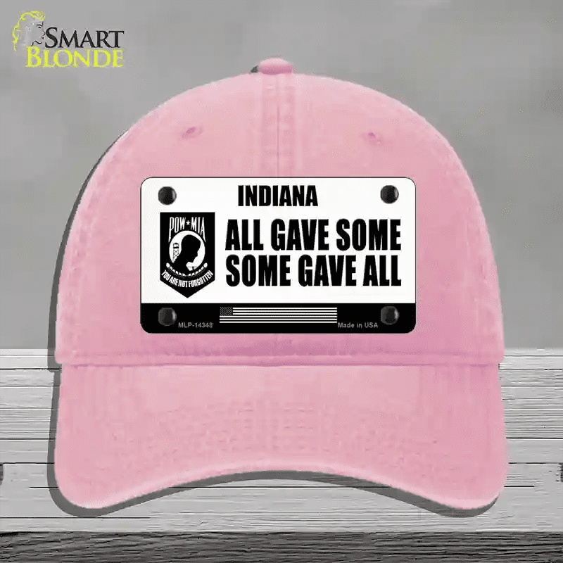 Indiana POW MIA Some Gave All Novelty License Plate Hat Unconstructed ...