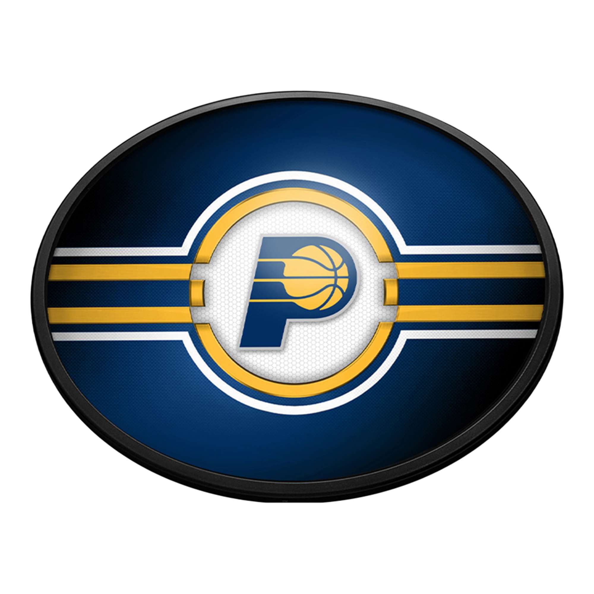 Indiana Pacers 18'' x 14'' Slimline Illuminated Striped Oval Wall Sign ...