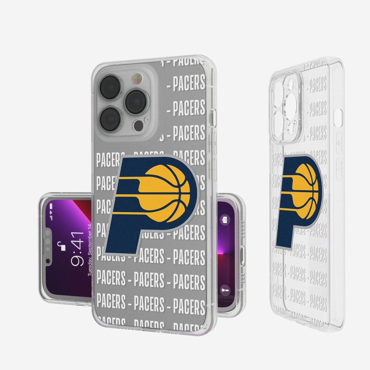 Indiana Pacers iPhone Clear Text Backdrop Design Case - Walmart.com