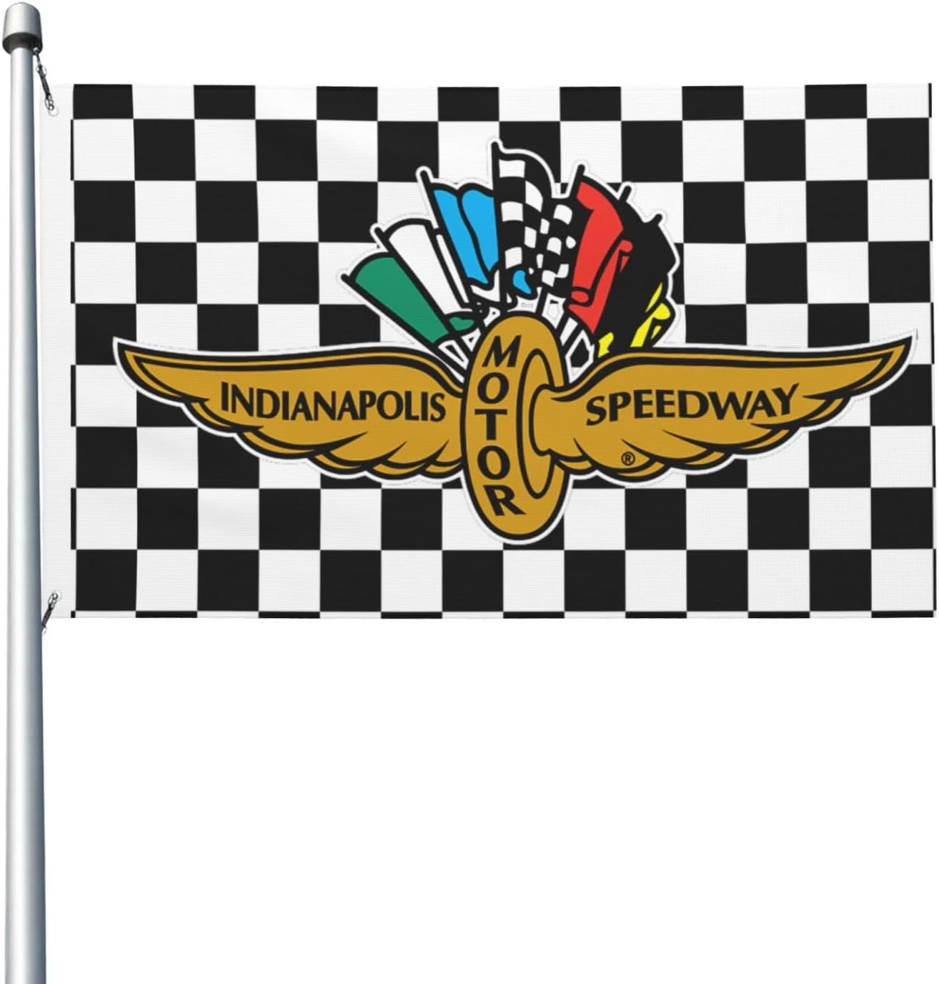 Indiana-Polis Motor Black White Checkered Flag Fly Garden Flag Yard ...